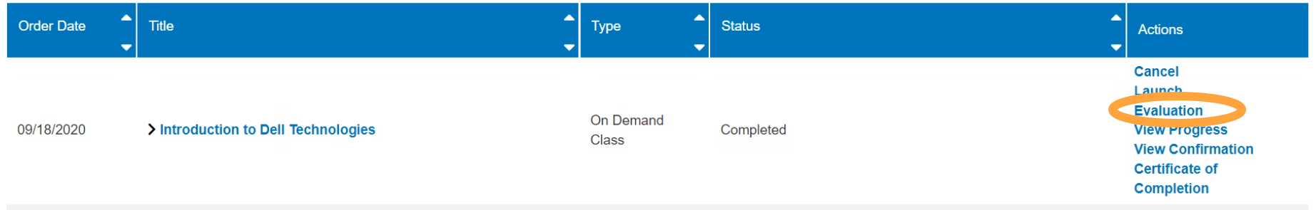 Evaluation Instructions | Dell Learning